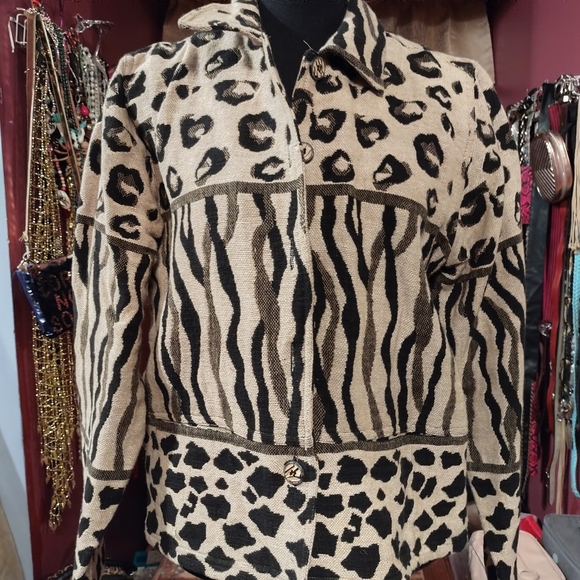 New Identity | Jackets & Coats | New Identity Animal Print Blazer ...